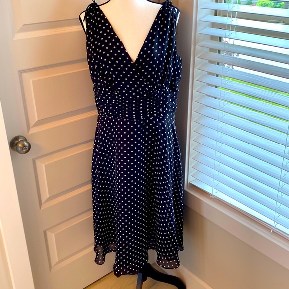 George | Dresses | George Blackwhite Polka Dot Flowing Party Dress ...